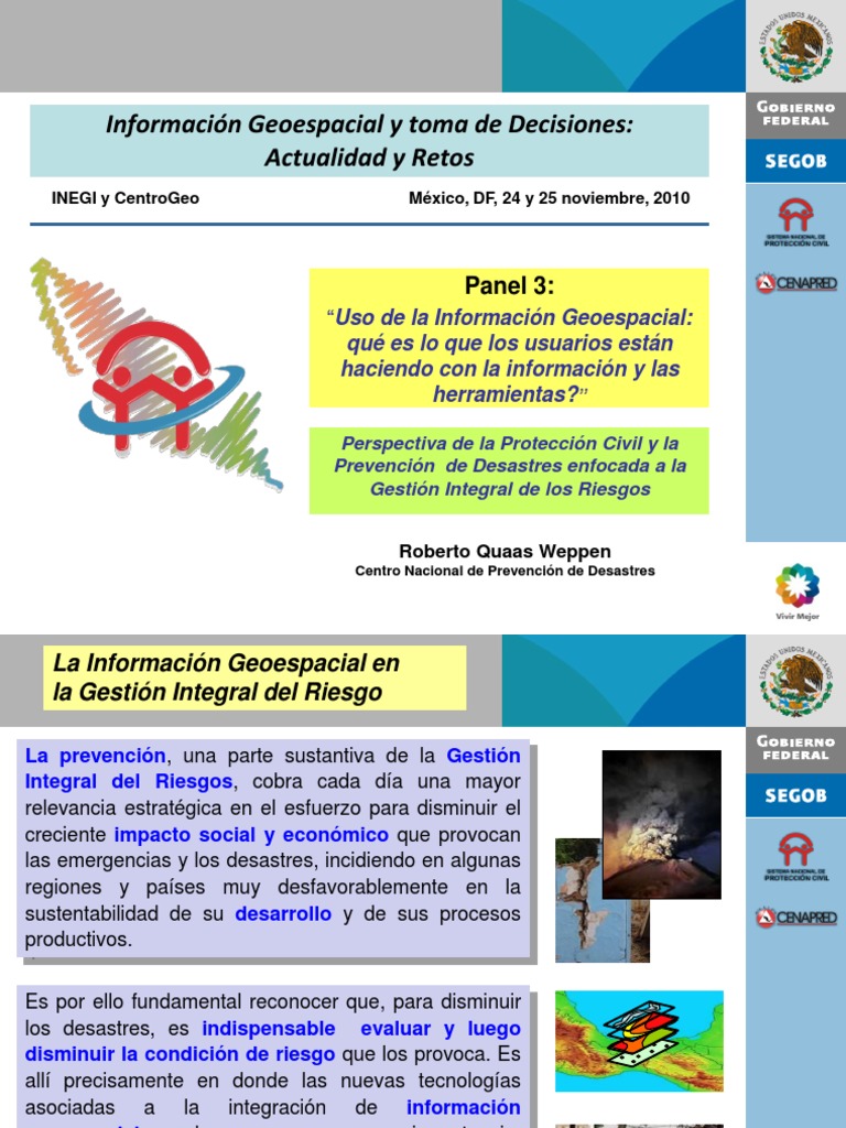 Ponencia Roberto Quaas Cenapred | PDF | Riesgo | Ciencias de la Tierra