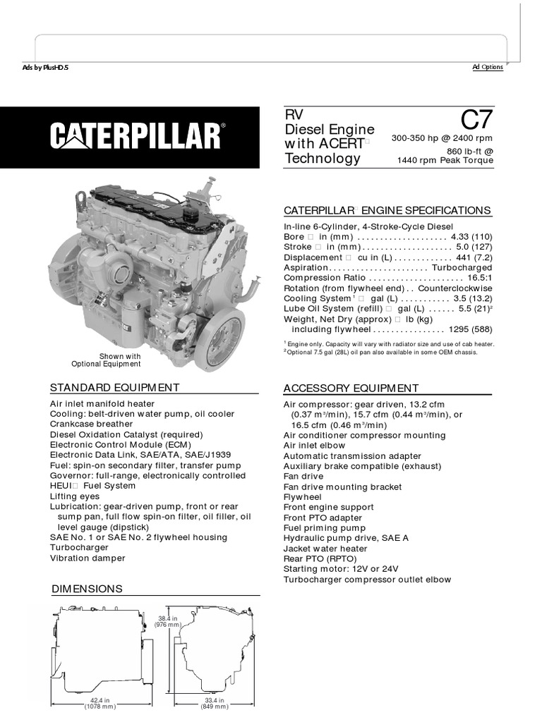 Cat C7 . | Download Free PDF | Horsepower | Turbocharger