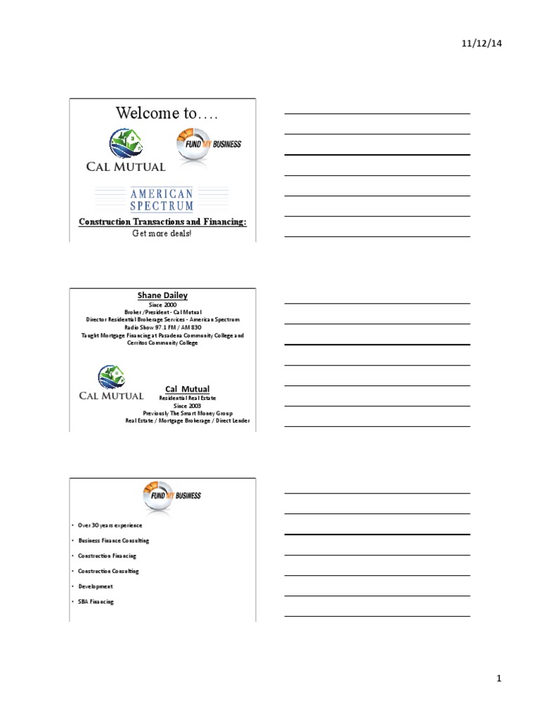 Construction Handout PDF | PDF | Mortgage Loan | Bankruptcy