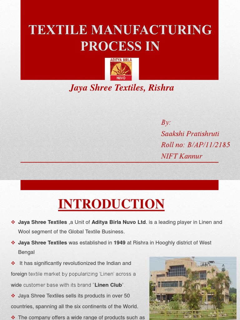 Textile Internship | PDF | Weaving | Spinning (Textiles)