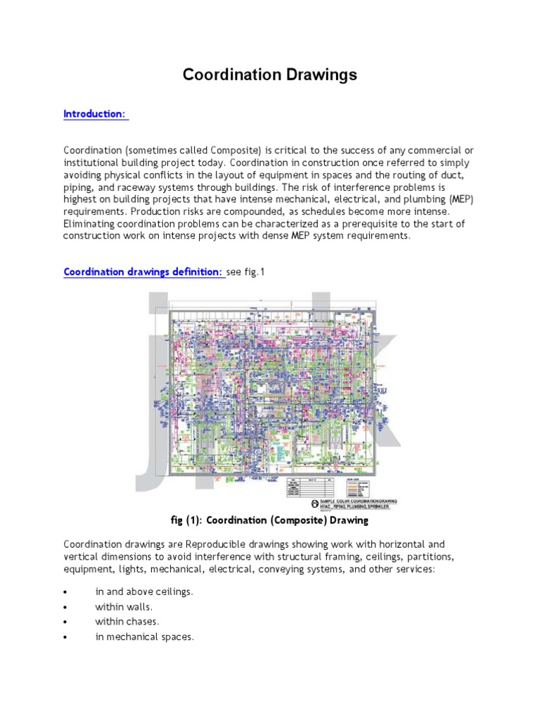 Coordination Drawings | PDF | General Contractor | Construction Management