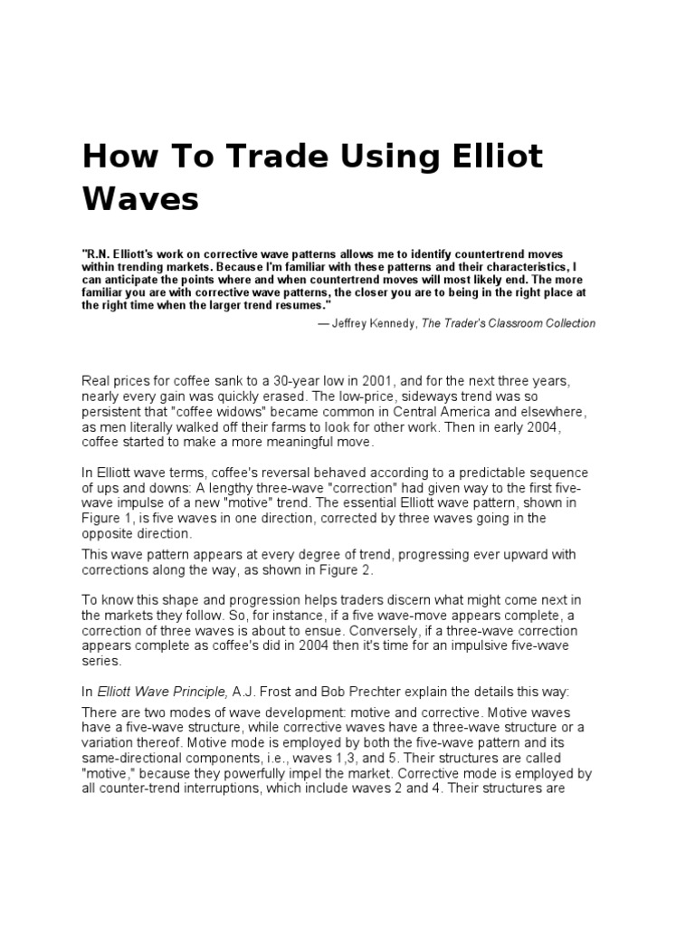How To Trade Using Elliot Waves | PDF | Cognition
