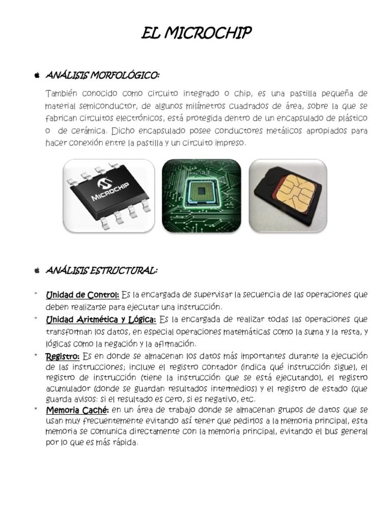 El Microchip | PDF | Circuito integrado | Memoria del ordenador