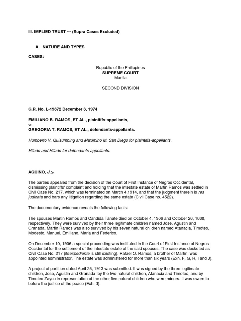 III. Implied Trust Cases Full Text | PDF | Trust Law | Lawsuit