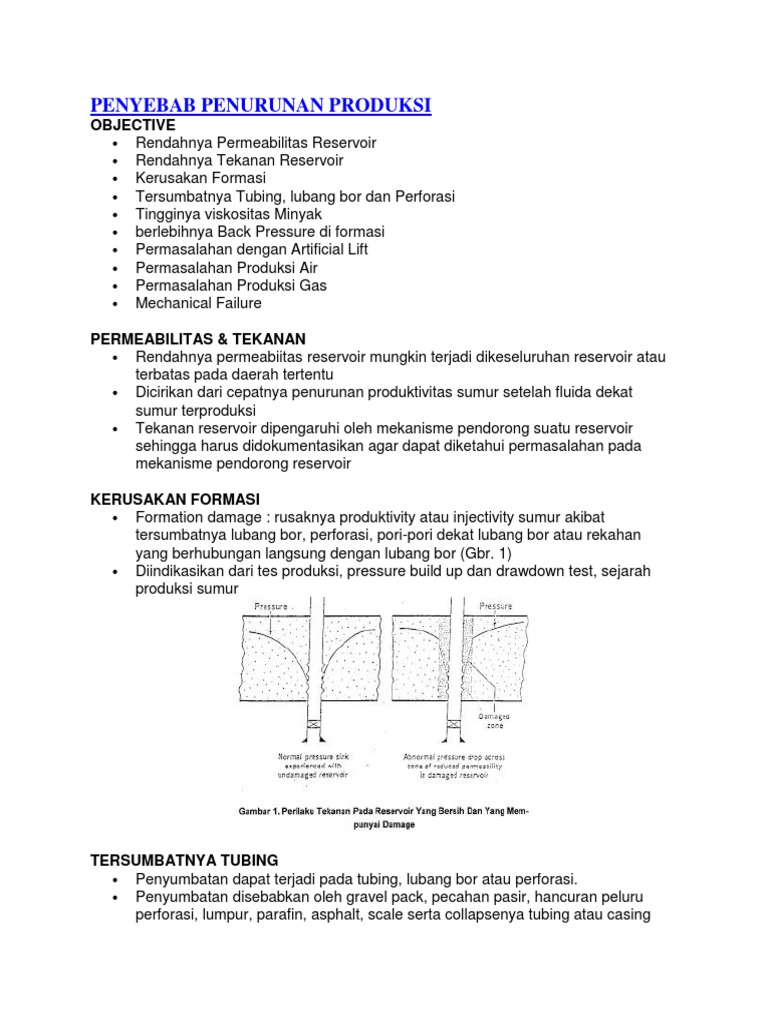 Penyebab Penurunan Produksi | PDF