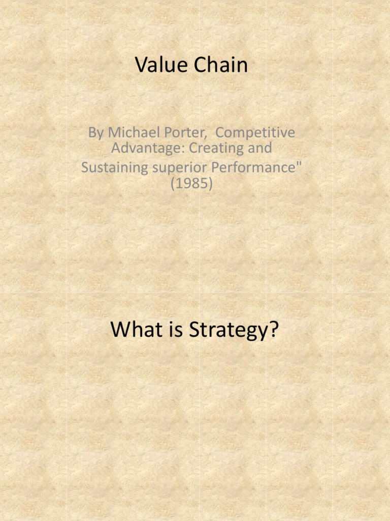 Porter S Value Chain Analysis Tool Explained Pdf Value Chain