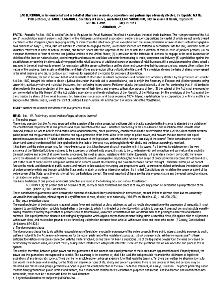 Due Process Equal Protection | PDF | Fourteenth Amendment To The United ...