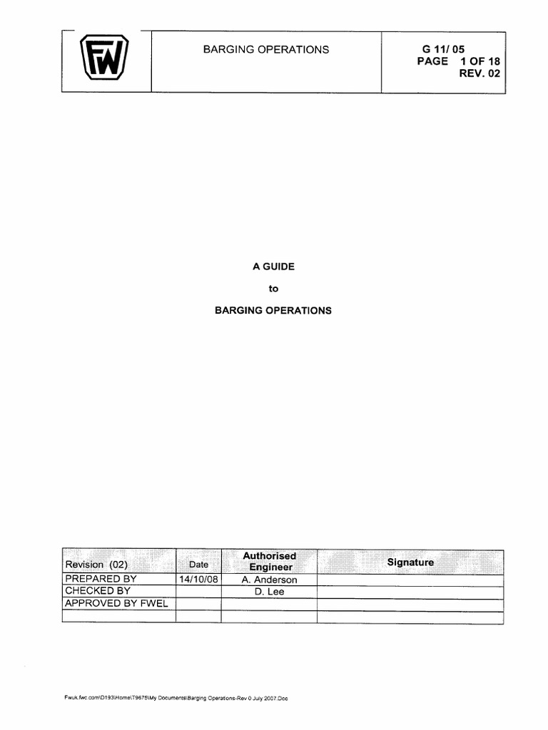 Guide to Barge Operations and Ballasting | PDF | Tide | Water Transport