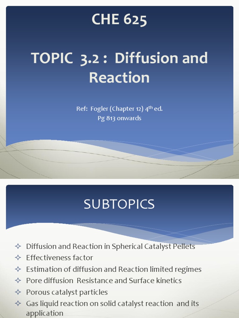 Internal Effectiveness Factor in Catalysts | PDF | Reaction Rate ...