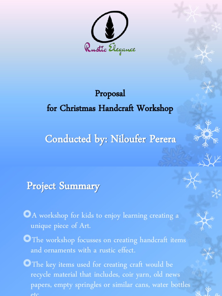 Christmas Handcraft Workshop for Kids | PDF