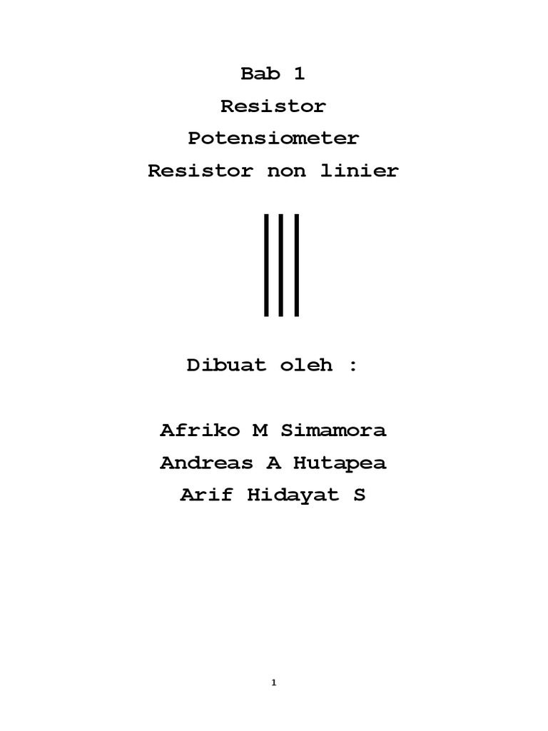 Resistor Non Linear | PDF | Sains & Matematika