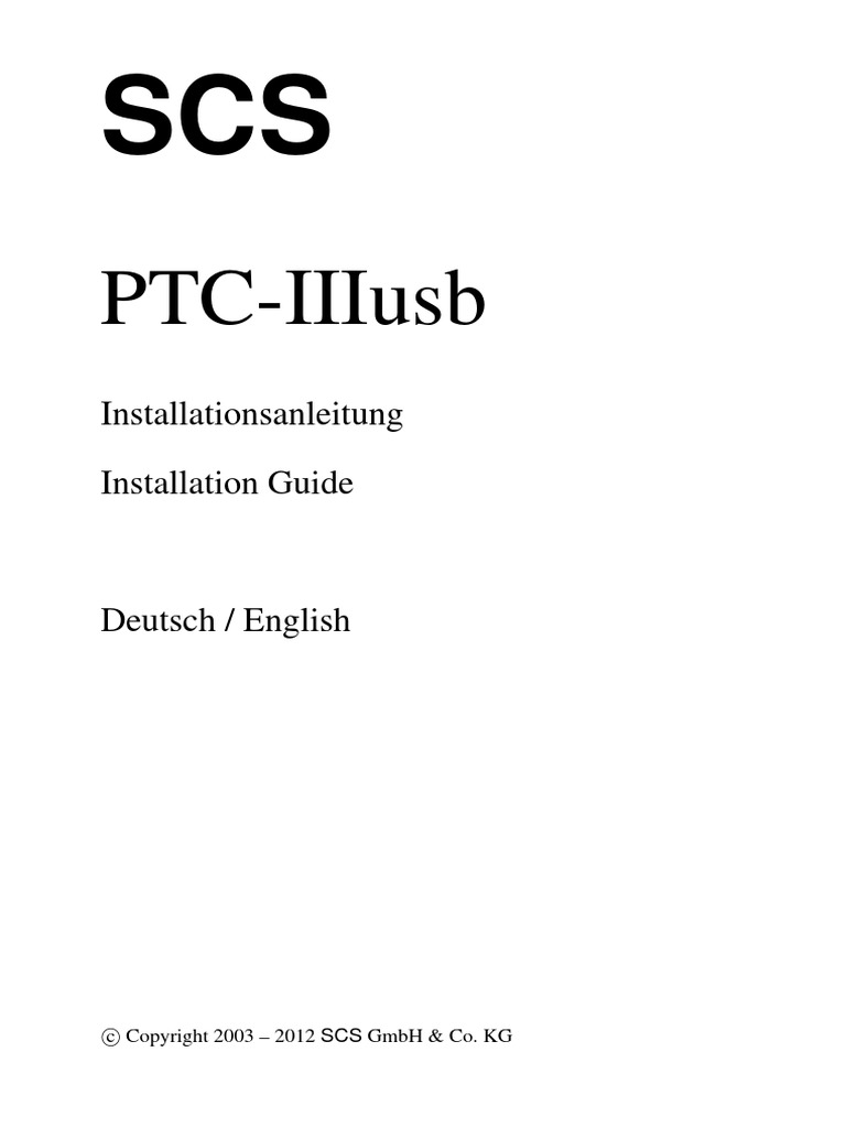 InstallationGuide PTC-IIIusb PDF | PDF | Installation (Computer Programs) | Transmission Control ...