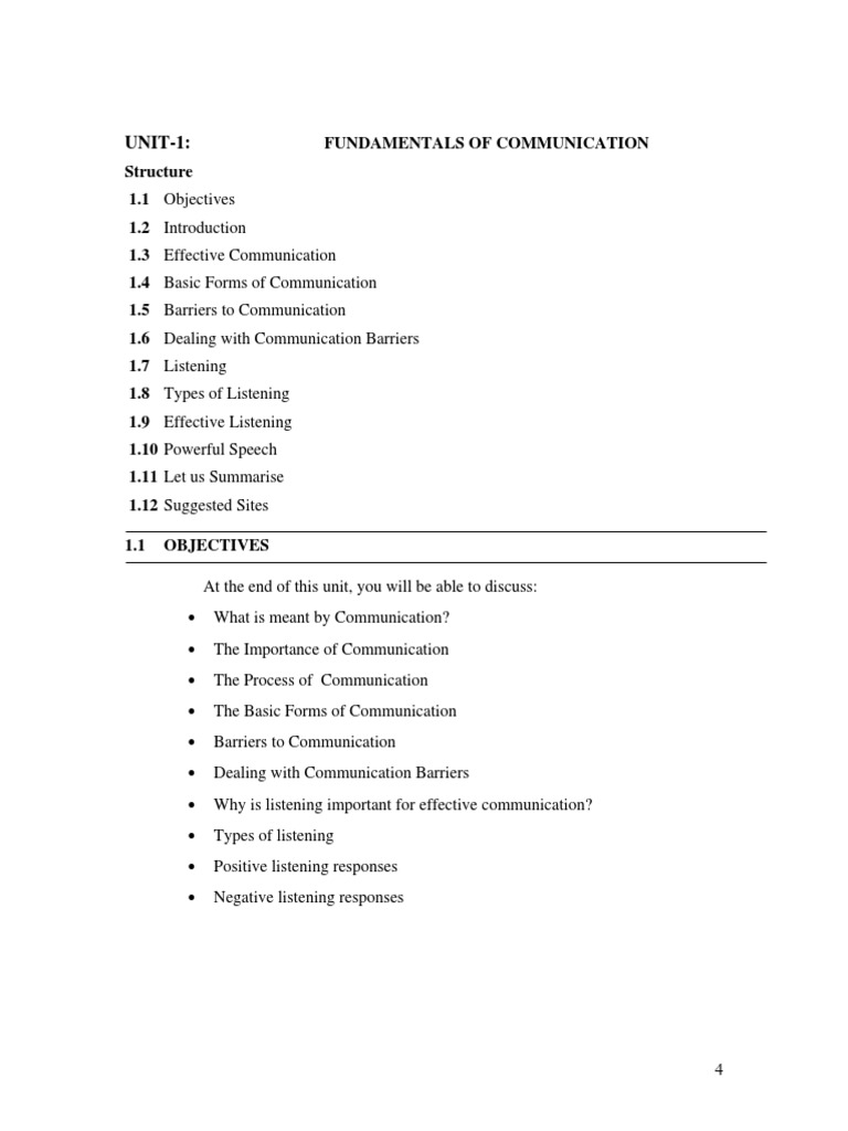 Unit 1 Fundamentals of Communication PDF | PDF | Nonverbal ...