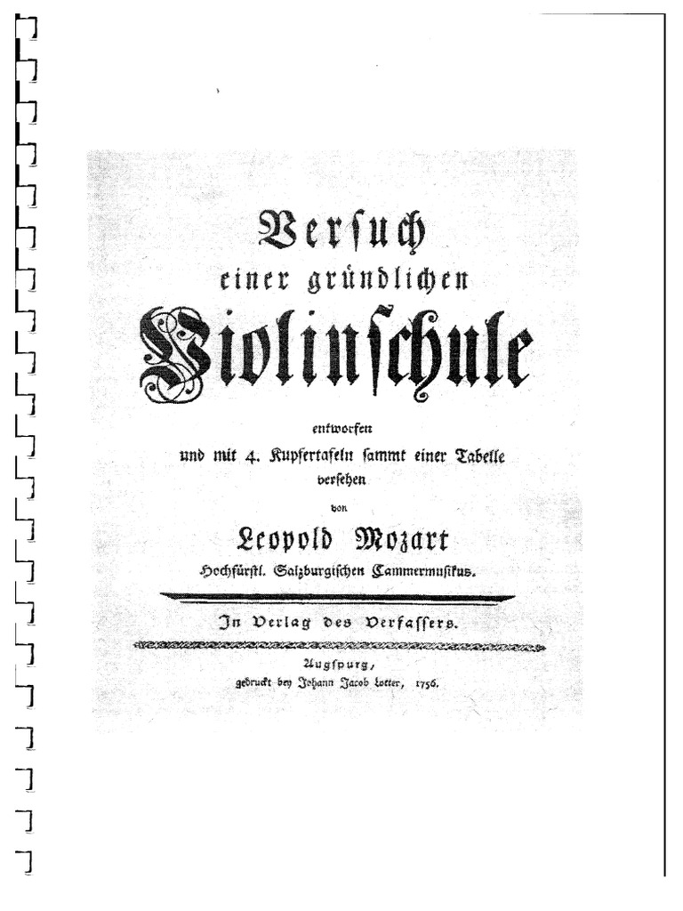 Leopold Mozart - Violin Method PDF | PDF