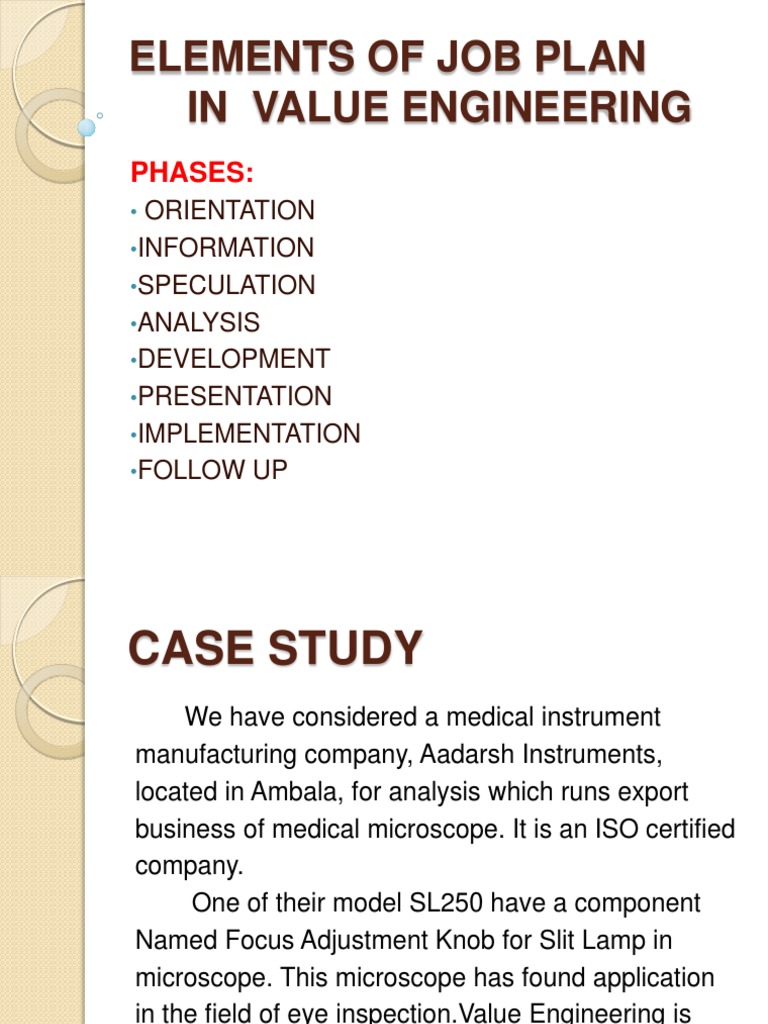 Elements of Job Plan | PDF | Brainstorming | Specification (Technical ...