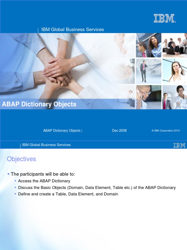 Chapter 02 Abap Dictionary Objects Pdf Object Computer Science Information Management