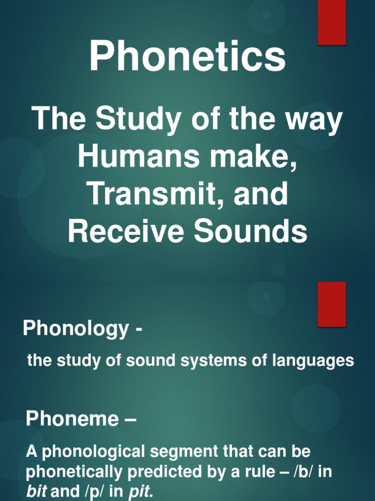 Phonetic Sounds | PDF | Vowel | Consonant