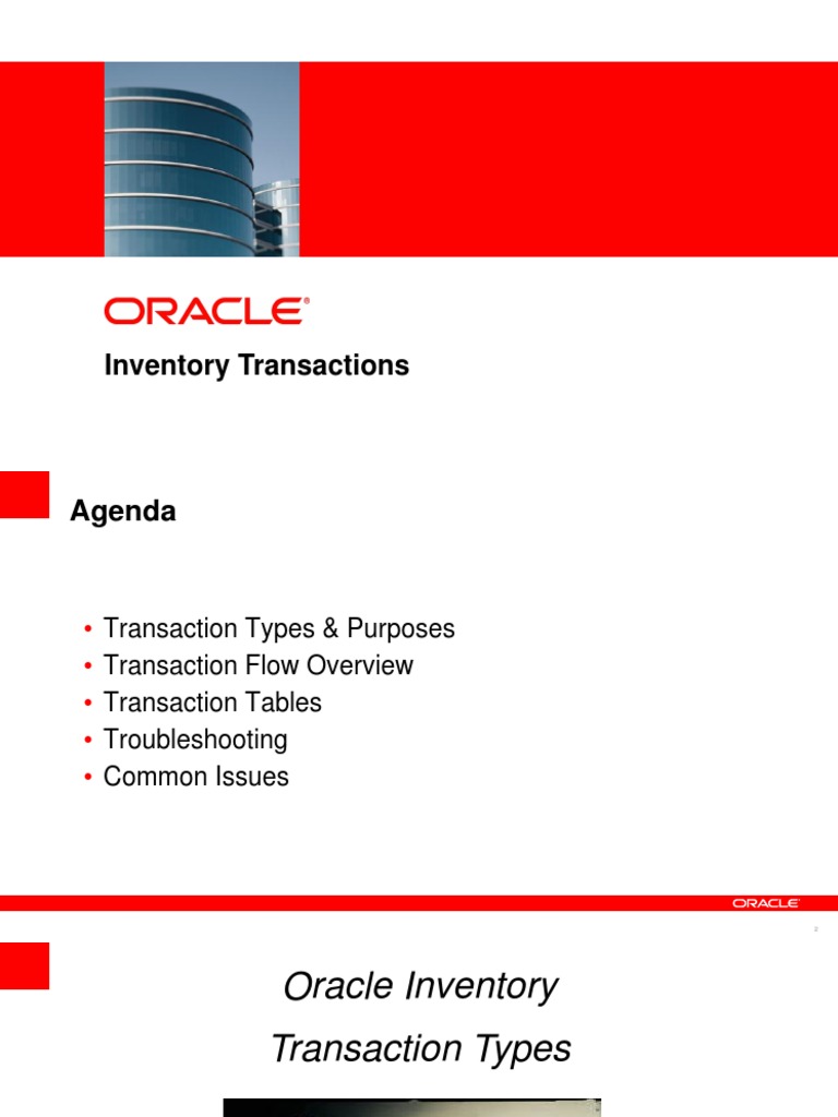 Inventory Transactions | PDF | Oracle Database | Inventory