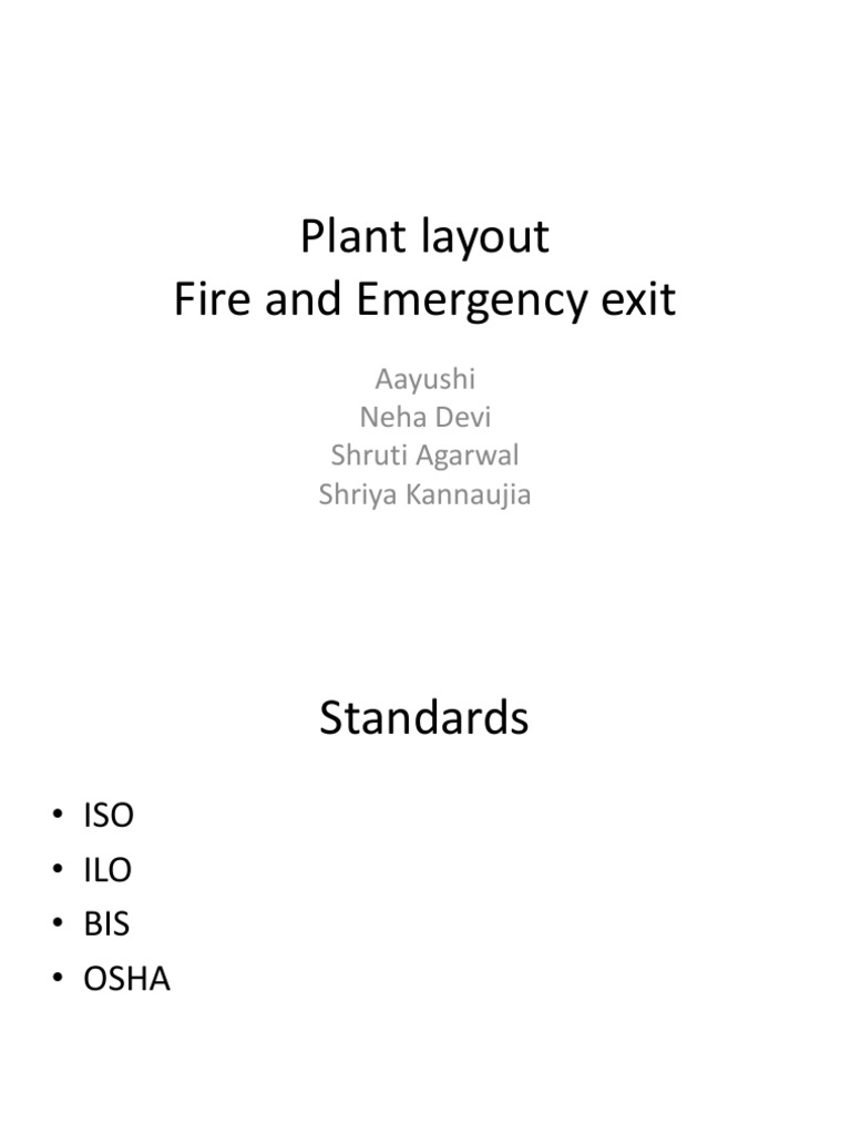 Plant Layout - Emergency Exit Standards | PDF | Occupational Safety And ...