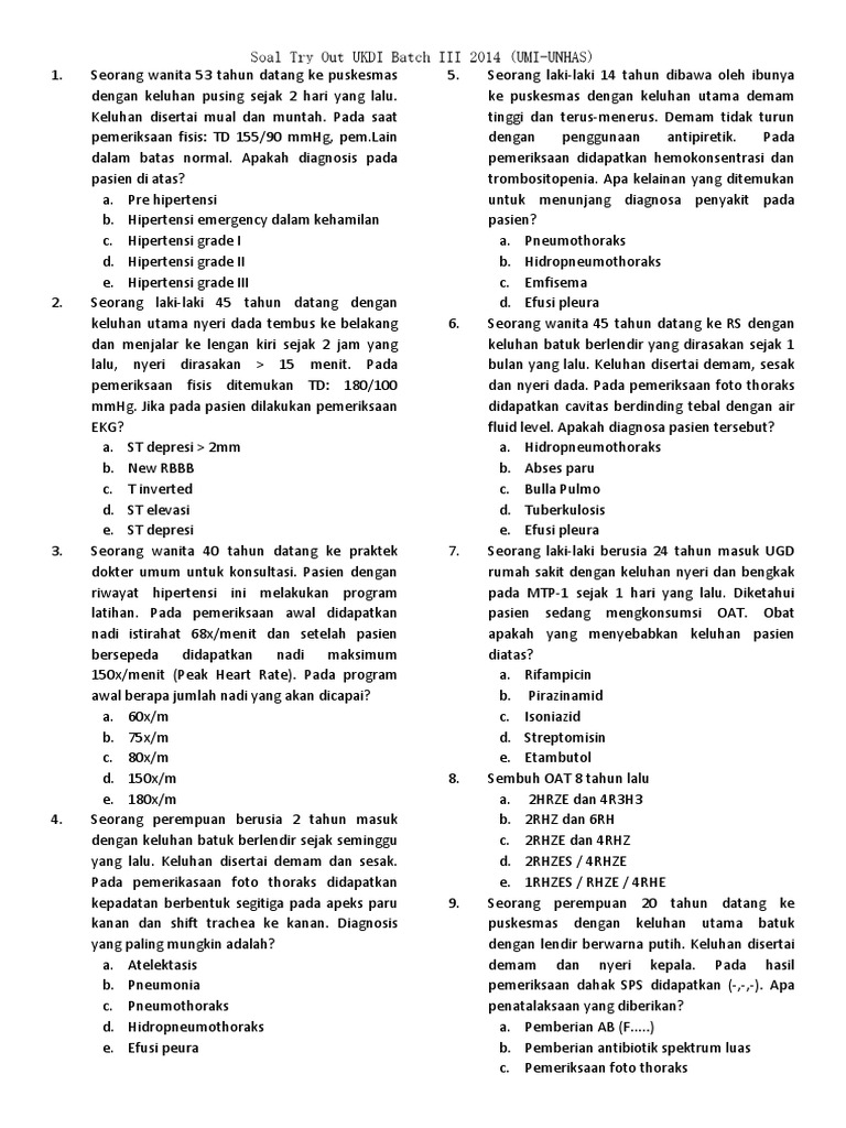 Soal Try Out UKDI | PDF
