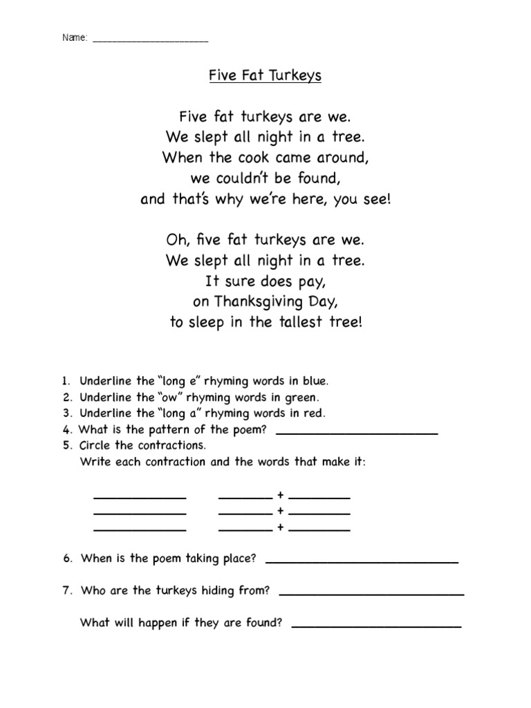 Fivefatturkeys | PDF | Language Arts & Discipline