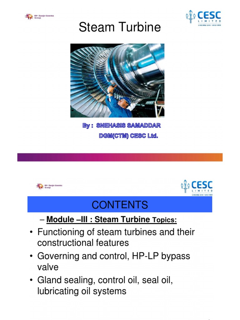 Training Module On Turbine, Lub Oil, Gland Steam System | PDF | Turbine ...