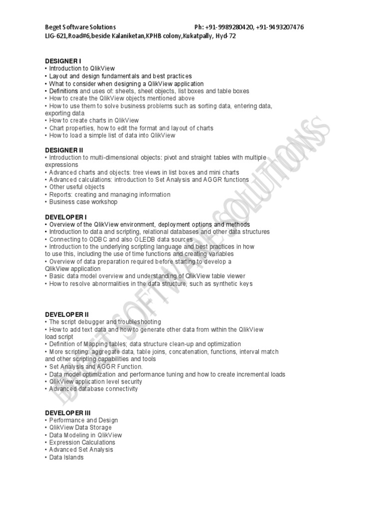 QlikView Training Guide | PDF | Server (Computing) | Data Model