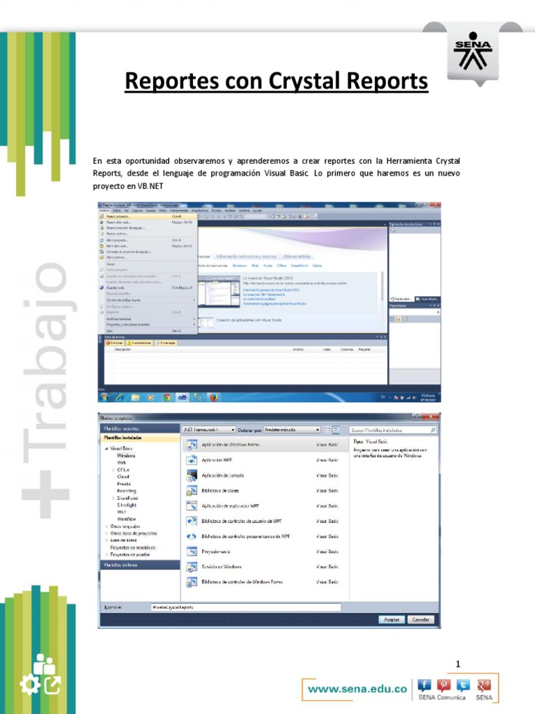 Manual para Realizar Reporte Con Crystal Reports | PDF | Tabla (base de datos) | Bases de datos