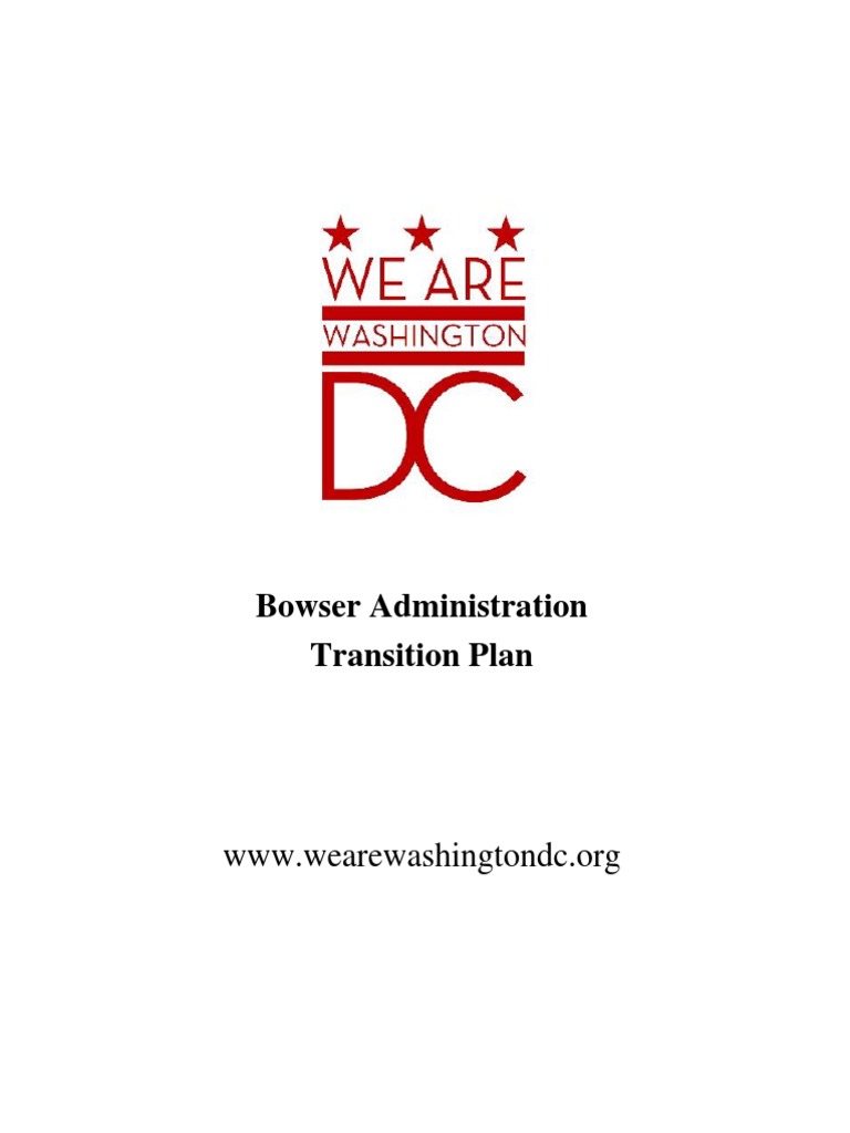 Bowser Transition Committee Plan | PDF | Washington | Democratic ...