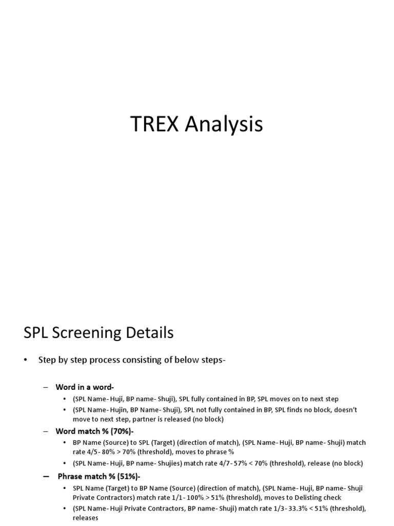 TREX Analysis 1 | PDF | Sensitivity And Specificity | Applied Mathematics
