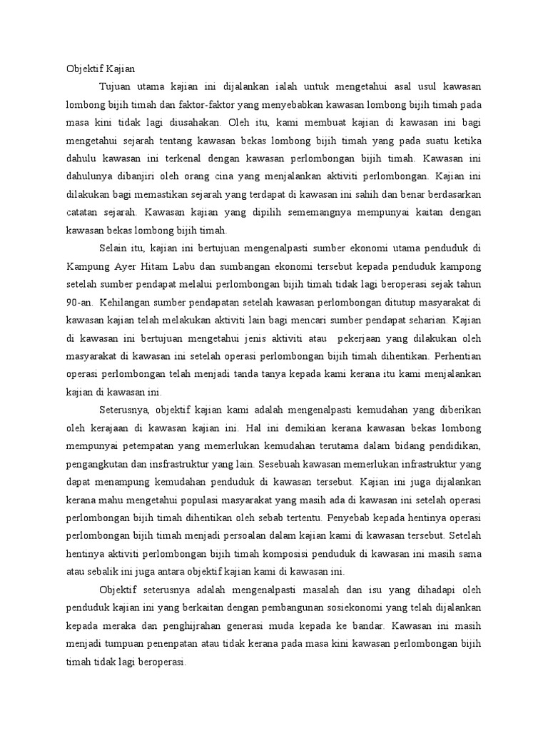 Objektif Kajian | PDF