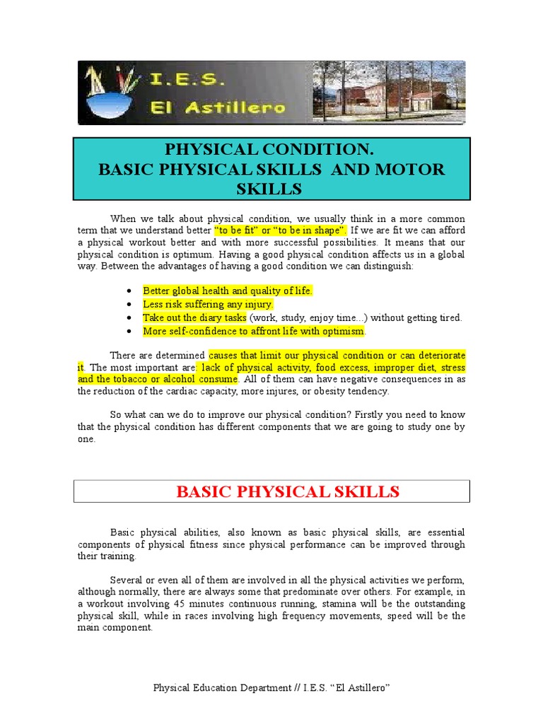 Basic Physical Abilities | PDF | Balance (Ability) | Motor Coordination