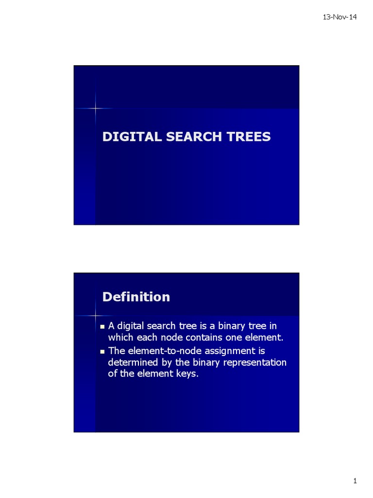 Digital Search Tree Pdf Information Retrieval Algorithms And Data Structures 