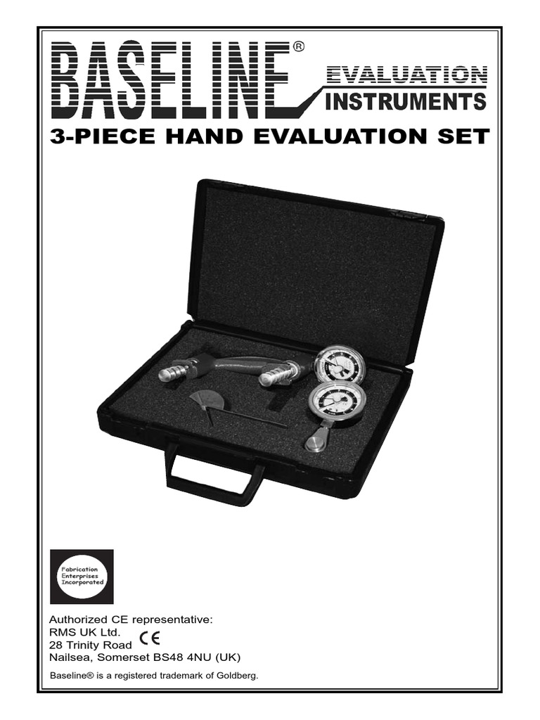 Baseline 3 Piece Hand Evaluation Set User Manual | PDF | Thumb ...