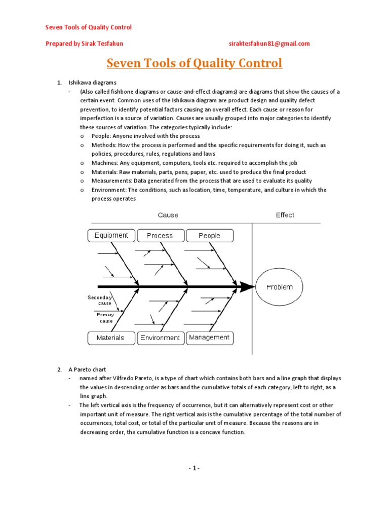 Seven Tools of Quality Control | PDF | Histogram | Scatter Plot