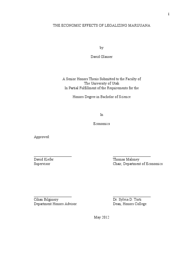 The Economic Impact of Legalizing Marijuana | PDF | Medical Cannabis ...