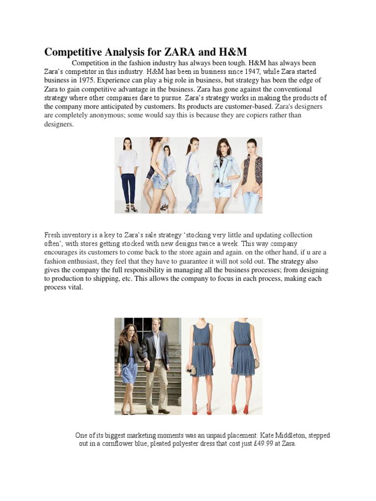 Competitive Analysis For ZARA and H | PDF | H&M | Strategic Management