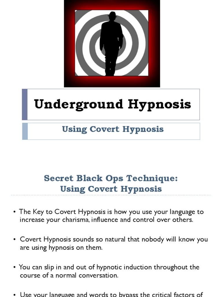 Using Covert Hypnosis | PDF | Hypnosis | Relaxation (Psychology)