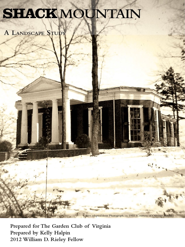 Shack Mountain Final Report | PDF | Monticello | Landscape