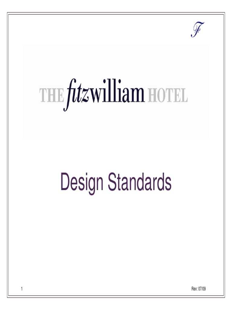 Fitzwilliam Hotel Design Standards Guide | PDF