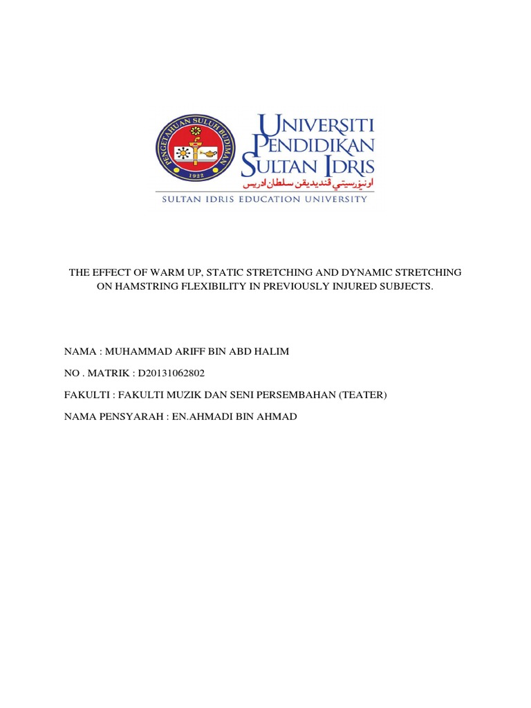 Efek Pemanasan & Regangan pada Fleksibilitas Hamstring | PDF
