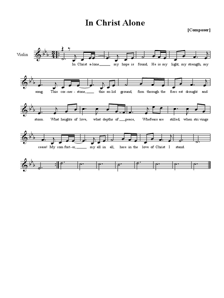 In Christ Alone Violin | PDF | Divertissement (Général)