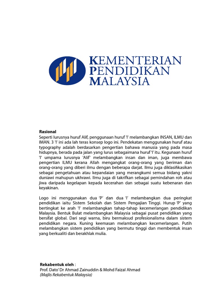 Panduan Logo KPM Baru | PDF