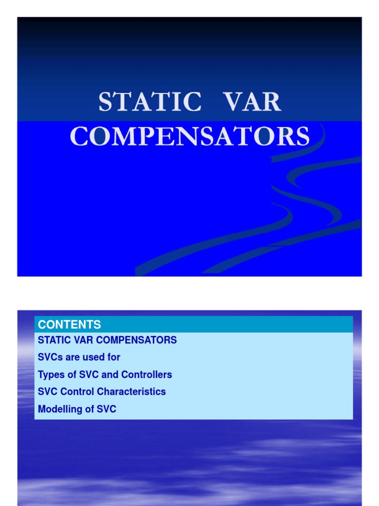 Static Var Compensation Pdf Inductor Capacitor