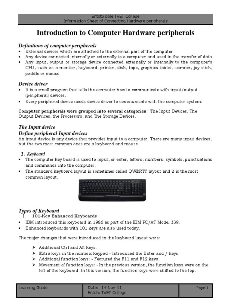 Computer Hardware Peripherals | PDF | Computer Monitor | Computer Data Storage