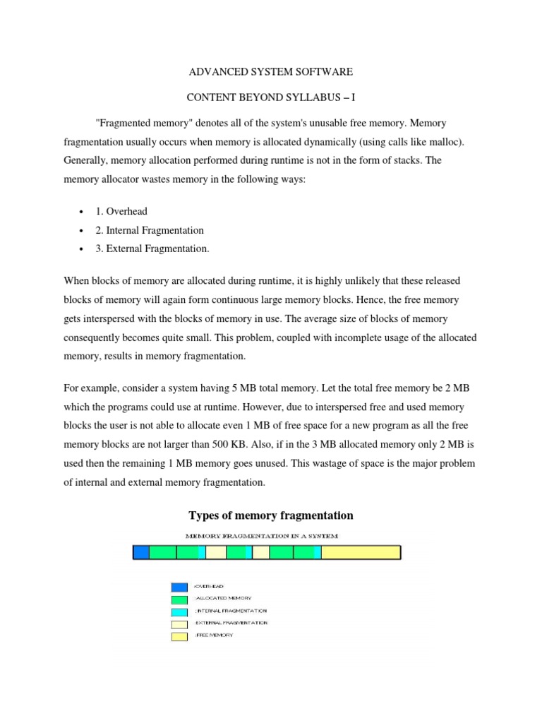 Types of Memory Fragmentation | PDF | Booting | Computer Data Storage