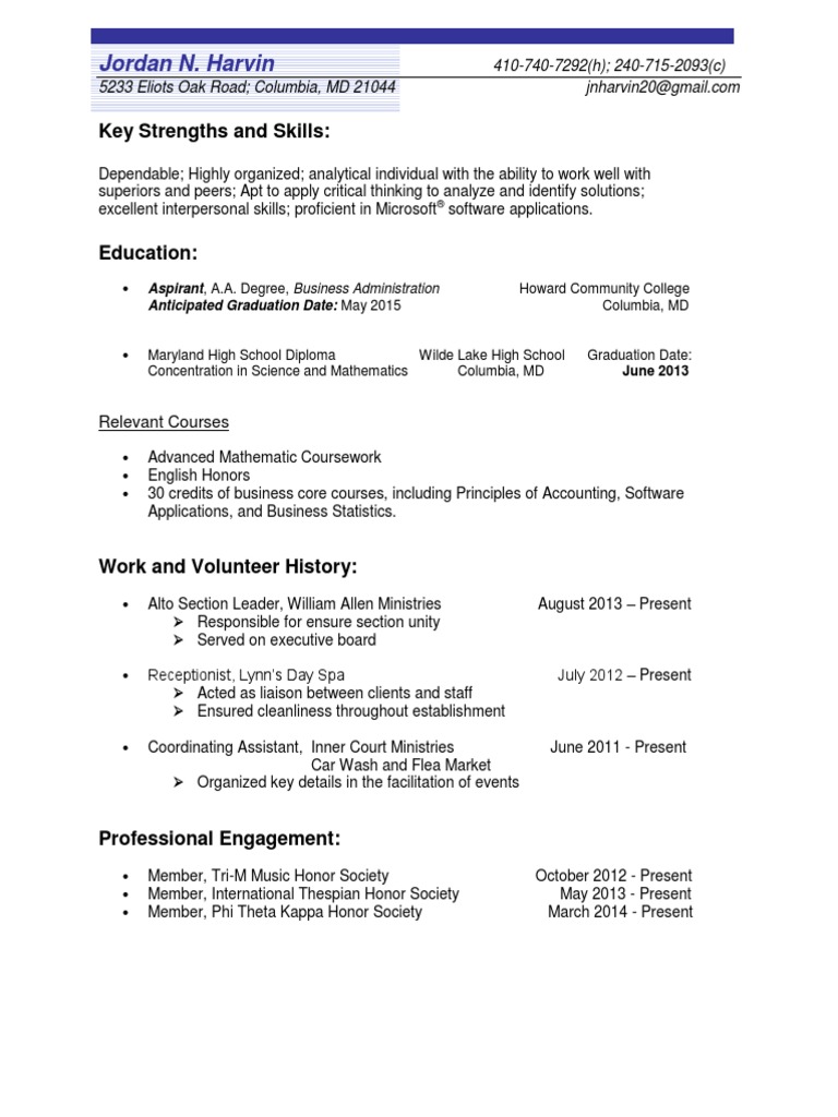Jordan Generic Resume | PDF