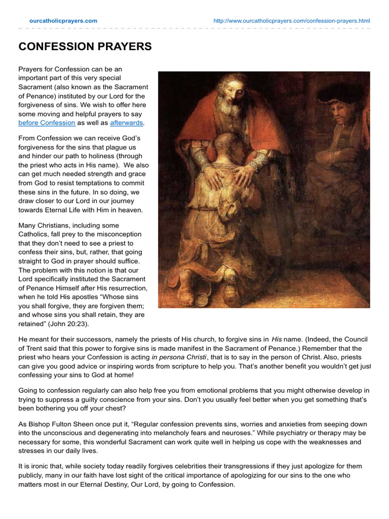 An In-Depth Guide to the Sacrament of Confession: Explaining the ...