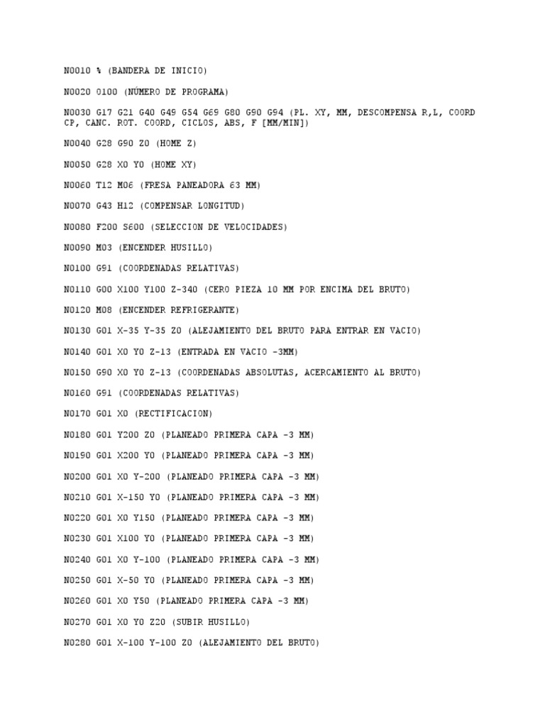Explicacion Programa CNC Winunisoft | PDF