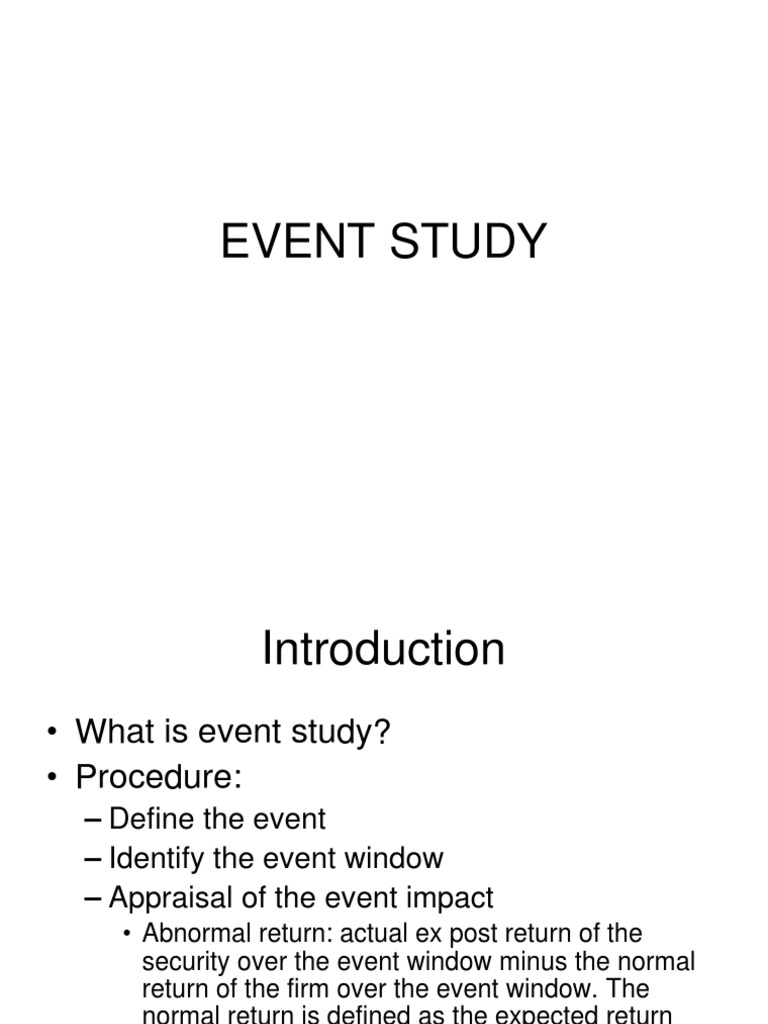 Event Study | PDF